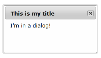 Creating a Dialog with jQuery UI